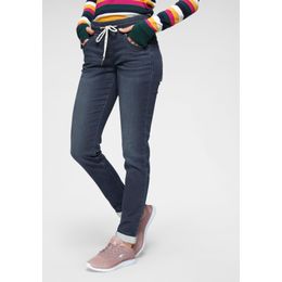 Bequeme Jeans Kangaroos, Damen, Gr. 42, N-Gr, blau (blau used), Denim/Jeans, Obermaterial: 81% Baumwolle, 17% Polyester, 2% Elasthan, Basic, bequem lang, Jeans Bequeme Jeans, elastische Passform, gerade Beinform, Topseller