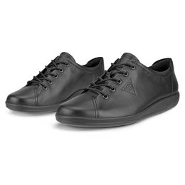 Schn&uuml;rschuh Ecco "Ecco Soft 2.0", Damen, Gr. 36, schwarz, Leder, Schuhe Schn&uuml;rschuh, Freizeitschuh, Halbschuh, Schn&uuml;rschuh mit dezenter Logo Pr&auml;gung