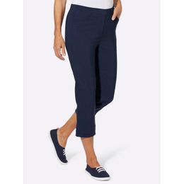3/4-Hose Classic Basics, Damen, Gr. 52, Normalgr&ouml;&szlig;en, marine, 85% Polyester, 12% Viskose, 3% Elasthan, unifarben, Hosen 3/4-Hose