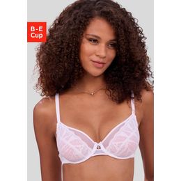 B&uuml;gel-BH Vivance, Damen, Gr. 90, Cup C, wei&szlig;, Spitze, Obermaterial: 85% Polyamid, 15% Elasthan, BHs B&uuml;gel-BH, aus elastischer Jacquardspitze, verf&uuml;hrerische Dessous, Topseller