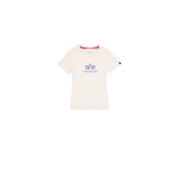 T-Shirt Alpha Industries "New Basic T-Shirt BL W", Damen, Gr. M, wei&szlig; (vintage wei&szlig;), Obermaterial: 100% Baumwolle, Shirts T-Shirt