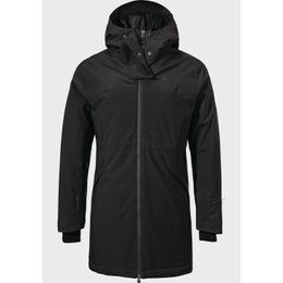 Sch&ouml;ffel Parka SCH&Ouml;FFEL "Urban Ins Parka Style Crivat WMS", Damen, Gr. 42, schwarz (9990, schwarz), Oberstoff: Aussenseite: 100% Polyester; (Membran: Thermoplastisches Polyurethan); Futter: 100% Polyester; Wattierung: 100% Polyester, regular fit, hoch geschlossener Ausschnitt, Jacken Parka