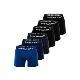 G-Star Raw Boxershorts G-STAR "Boxershort Boxer briefs 6 pack 6er Pack", Herren, Gr. XL, schwarz (schwarz, blau), Obermaterial: 95% Baumwolle CO. 5% Elasthan EL., Unterhosen Boxershorts