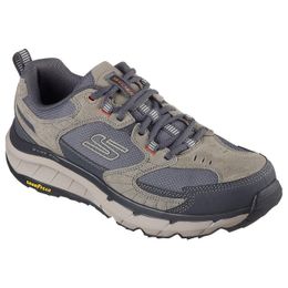 Sneaker Skechers "Skechers D'LUX PRO", Herren, Gr. 45, bunt (taupe, multi), Leder, Schuhe Sneaker, Schn&uuml;rschuh mit rutschhemmender Goodyear Laufsohle