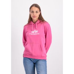 Sweater Alpha Industries "New Basic Sweatshirt BL W", Damen, Gr. XS, pink (magenta), Obermaterial: 80% Baumwolle, 20% Polyester, regular fit, Sweatshirts Sweater