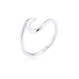 Silberring Elli "Ring Wellen Wave Maritim Meer 925 Silber" Gr. 54, silber, Fingerringe, Damen, 54, Silber 925 (Sterlingsilber), Silberring