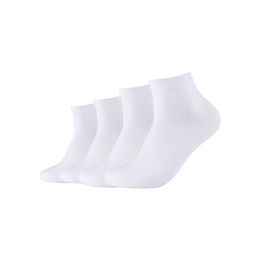 Kurzsocken Camano "ca-soft", Damen, Gr. 43-46, wei&szlig;, Materialmix, unifarben, normal, Socken Kurzsocken, mit weichen Komfortb&uuml;ndchen
