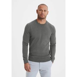 H.I.S. Strickpullover H.I.S, Herren, Gr. XL (56/58), grau (dunkelgrau, meliert), Feinstrick, Obermaterial: 60% Baumwolle, 40% Polyester, meliert, regular fit normal, Rundhals, Strickb&uuml;ndchen, Pullover Strickpullover, Regular Fit, Langarm, Pullover aus Feinstrick, Baumwollmischung, Topseller