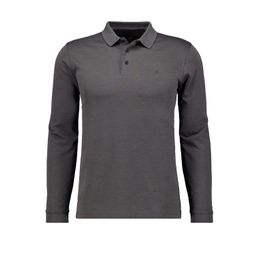 Poloshirt Ragman, Herren, Gr. L, grau (anthrazit), Piqu&eacute;, 70% Baumwolle 30% Polyester, regular fit, ohne Ausschnitt, Shirts Poloshirt
