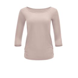 3/4-Arm-Shirt WINSHAPE "AET139LS", Damen, Gr. XXL, cappuccino, 85% Polyester, 15% Elasthan, R&uuml;ckenausschnitt, Shirts 3/4-Arm-Shirt, Functional Light and Soft