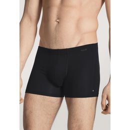 Boxer Calida "Focus", Herren, Gr. M (50), schwarz, Single Jersey, Obermaterial: 47% Lyocell (TENCEL&trade;), 46% Baumwolle, 7% Elasthan, unifarben, normal, Unterhosen Boxer, mit bezogenem Bund, Single Jersey, weiche Haptik, elastisch