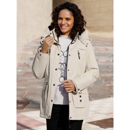 Funktionsjacke Casual Looks, Damen, Gr. 50, beige (sand), 100% Polyester, Einsatz:100% Polyester, Wattierung:100% Polyester, unifarben, Jacken Funktionsjacke
