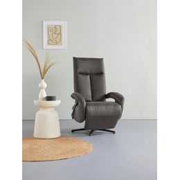 Sit & More TV-Sessel SIT & MORE "Tycoon", grau (anthrazit), B:74cm H:112cm T:82cm, 100% Polyester, Sessel, TV-Sessel, wahlweise manuell, mit zwei Motoren oder mit Akku oder mit 2 Motoren