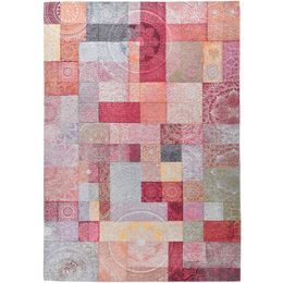 Teppich Gino Falcone "Cosima-112", bunt, B:130cm H:3mm L:190cm, Polyester, Teppiche, Teppich, Flachgewebe, mit Chenillegarn, modernes Patchwork-Design, Ornamente