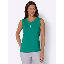 Tanktop Classic Basics, Damen, Gr. 44, gr&uuml;n (smaragd), 100% Baumwolle, unifarben, Rundhals, Tops Tanktop