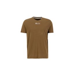 T-Shirt Alpha Industries "Organics EMB T-Shirt", Herren, Gr. S, braun (organic mud), Obermaterial: 100% Baumwolle, Shirts T-Shirt