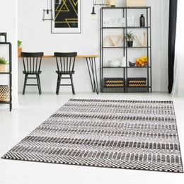 Teppich Carpet City "Moda 1131" Gr. 2, grau, B:80cm H:11mm L:150cm, Kunstfaser, Teppiche, Teppich, Kurzflor, Wohnzimmer
