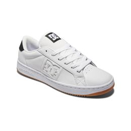 Sneaker DC Shoes "Striker", Herren, Gr. 13(47), wei&szlig;, schwarz, gum, Obermaterial: Leder (Kuh) / Futter: Textil / Au&szlig;ensohle: Gummi, Schuhe Sneaker