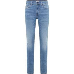 Skinny-fit-Jeans Mustang "Herren Style Frisco Skinny", Herren, Gr. 40, L&auml;nge 32, blau (583 mittelblau), Denim/Jeans, 98% Baumwolle, 2% Elasthan, unifarben, skinny fit, Jeans Skinny-fit-Jeans