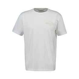 T-Shirt Gant "REG TONAL SHIELD SS T-SHIRT", Herren, Gr. 3XL, wei&szlig; (eggshell), Jersey, Obermaterial: 100% Baumwolle, regular fit, Rundhals, Shirts T-Shirt, Stickerei, Rundhals, regular fit