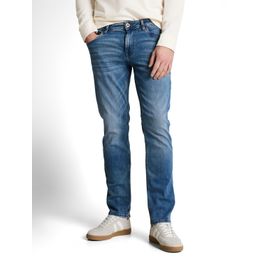 Straight-Jeans Tom Tailor, Herren, Gr. 33, L&auml;nge 36, mid stone, Denim/Jeans, Obermaterial: 92% Baumwolle, 6% Polyester, 2% Elasthan, straight fit kn&ouml;chellang, Jeans Straight-Jeans, im Five-Pocket Style