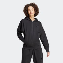 Kapuzensweatshirt adidas Sportswear "W ALL SZN FZ HD", Damen, Gr. XS, schwarz, Obermaterial: 70% Baumwolle, 30% Polyester, Sweatshirts Kapuzensweatshirt