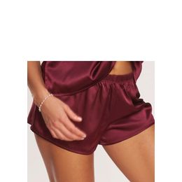 Panty Lascana "Alana", Damen, Gr. 38, bunt (bordeauxrot), Obermaterial: 94% Seide, 6% Elasthan, weit, Unterhosen Panty, im edlen Shorty-Schnitt mit hohem Seidenanteil