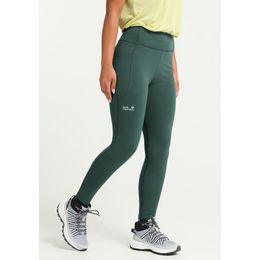 Funktionstights Jack Wolfskin "WILDSTRIDE TIGHTS W", Damen, Gr. L (42/44), Normalgr&ouml;&szlig;en, sagopalm, Obermaterial: 73% POLYAMID, 27% ELASTHAN, Hosen Funktionstights
