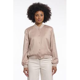 Rino & Pelle Blouson RINO & PELLE "BANNER", Damen, Gr. 38, smoked pearl, Web, Obermaterial: 97% Polyester, 3% Elasthan. Futter: 100% Polyester, B&uuml;ndchen, Jacken Blouson, mit falscher Tasche am &Auml;rmel