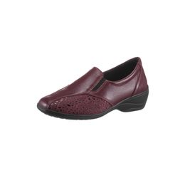 Slipper CLASSIC, Damen, Gr. 42, rot (bordeaux), Glattleder, Basic, Schuhe Slipper