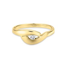 Fingerring Bruno Banani "Schmuck Geschenk Silber 925 Damenring" Gr. 56, gold (gelbgoldfarben, kristallwei&szlig;), Fingerringe, Damen, 56, Silber 925 (Sterlingsilber), 1,9mm, Fingerring, mit Zirkonia (synth.)