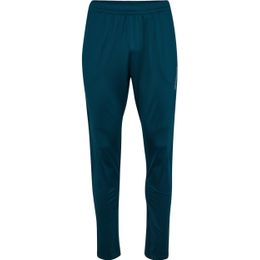 Trainingshose Hummel "hmlTE STRENGTH TRAINING PANTS", Herren, Gr. XL, N-Gr, reflecting pond, Obermaterial: 90% Polyester, 10% Elasthan, regular fit, Hosen Trainingshose