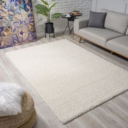 Hochflor-Teppich Sanat "LOCA" Gr. 1, beige (creme), B:60cm H:30mm L:110cm, Kunstfaser, Teppiche, Hochflor-Teppich, Wohnzimmer, Langflor, Shaggy, Schlafzimmer