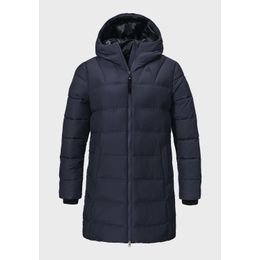 Sch&ouml;ffel Parka SCH&Ouml;FFEL "Urban Ins Parka Style Boslix WMS", Damen, Gr. 34, 8820, blau, Oberstoff: 63% Nylon, 37% Baumwolle; Futter: 100% Polyester, relaxed fit, hoch geschlossener Ausschnitt, Jacken Parka