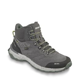 Wanderschuh Meindl "Meindl Dallas Mid GORE-TEX grau/gelb", Herren, Gr. 41, schwarz, Mesh, Veloursleder, unifarben, Schuhe Wanderschuh, GORE-TEX &ndash; Winddicht, wasserdicht und atmungsaktiv