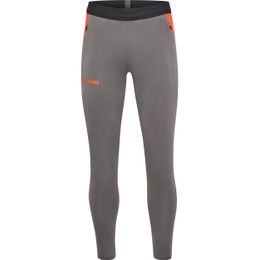 Trainingshose Hummel "HMLBLAZE PRO TRAINING PANTS", Damen, Gr. M, N-Gr, steel gray, Obermaterial: 90% Polyester, 10% Elasthan, Hosen Trainingshose