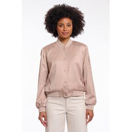 Rino & Pelle Blouson RINO & PELLE "BANNER", Damen, Gr. 44, smoked pearl, Web, Obermaterial: 97% Polyester, 3% Elasthan. Futter: 100% Polyester, B&uuml;ndchen, Jacken Blouson, mit falscher Tasche am &Auml;rmel