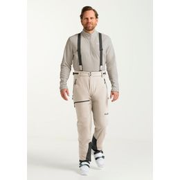 Skihose Jack Wolfskin "FLOWLINE PRO 2L INS PANTS M", Herren, Gr. L (52), Normalgr&ouml;&szlig;en, beige (palesand), Obermaterial: 100% Polyester. F&uuml;llung: 100% Polyester. Futter: 100% Polyester, Hosen Skihose