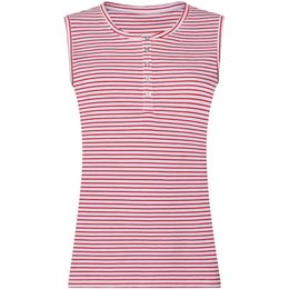 Tr&auml;gertop Classic Basics, Damen, Gr. 44, rot (rot, geringelt), 100% Baumwolle, gemustert, gestreift, mehrfarbig, Rundhals, Tops Tr&auml;gertop