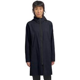 Funktionsmantel Jack Wolfskin "WELLSEE COAT W", Damen, Gr. XL, blau (schwarz navy), Obermaterial: 100% Polyamid, M&auml;ntel Funktionsmantel, W&auml;rmend, winddicht, &Uuml;bergangsjacke