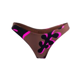 Bikini-Hose Roxy "ROWLEY x Roxy", Damen, Gr. XL, US-Gr&ouml;&szlig;en, braun (cr downtown braun leaf), Obermaterial: 85% Nylon, 15% Elasthan;, Badehosen Bikini-Hose