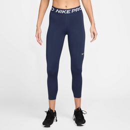 Trainingstights Nike "W NP 365 TIGHT CROP", Damen, Gr. XL, N-Gr, midnight navy, wei&szlig;, Obermaterial: 83% Polyester, 17% Elasthan, Hosen Trainingstights