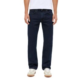 Straight-Jeans Mustang "Herren Style Tramper Straight", Damen, Gr. 48, L&auml;nge 34, 880 dunkelblau, 69% Baumwolle, 29% Polyester, 2% Elasthan, unifarben, straight fit, Jeans Straight-Jeans