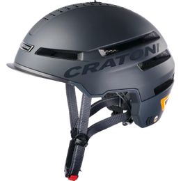 Fahrradhelm Cratoni "Smartride 1.2" Gr. 54, schwarz (wei&szlig;, neutral), Helme, 54/57, Fahrradhelm