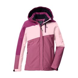 Funktionsjacke Killtec "KOW 218 GRLS JCKT", Kinder, Gr. 128, himbeere, Obermaterial: 100% Polyester;Futter: 100% Polyester;F&uuml;llung: 100% Polyester, Jacken Funktionsjacke, Winddichte, wasserdichte Kinderjacke mit verstellbarer Kapuze
