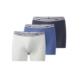 Lange Unterhose Baldessarini "Monaco", Herren, Gr. 4 (S), blau (blau, dunkel, melange), Single Jersey, Obermaterial: 95% Baumwolle, 5% Elasthan, meliert, unifarben, k&ouml;rpernah, Unterhosen Lange Unterhose, Breiter Bund, eng, elastisch, basic, w&auml;rmend, Baumwollmix