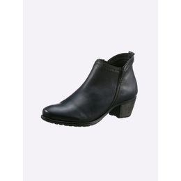 Stiefelette Heine, Damen, Gr. 42, blau (marine), Glattleder, Leder, Rindsleder, Schuhe Stiefelette