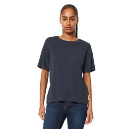Marc O'Polo T-Shirt MARC O'POLO DENIM, Damen, Gr. S, blau (marineblau), Jersey, Obermaterial: 100% Baumwolle, loose fit, Rundhals, Shirts T-Shirt, im cleanen Basic-Look