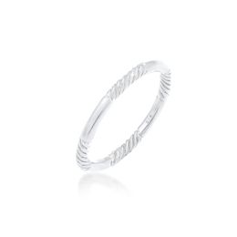 Silberring Elli "Ring Gedreht Basic Schlicht 925 Silber" Gr. 56, silber, Fingerringe, Damen, 56, Silber 925 (Sterlingsilber), Silberring