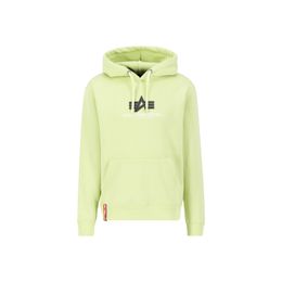 Hoodie Alpha Industries "Basic Hoodie BL Rubber", Damen, Gr. M, gr&uuml;n (arctic lime), Obermaterial: 80% Baumwolle, 20% Polyester, regular fit, Sweatshirts Hoodie